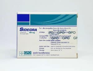 Sidegra 50 mg ไวอากร้าขนาดเริ่มต้นสำหรับ ผู้ที่เริ่มทดลองใช้
